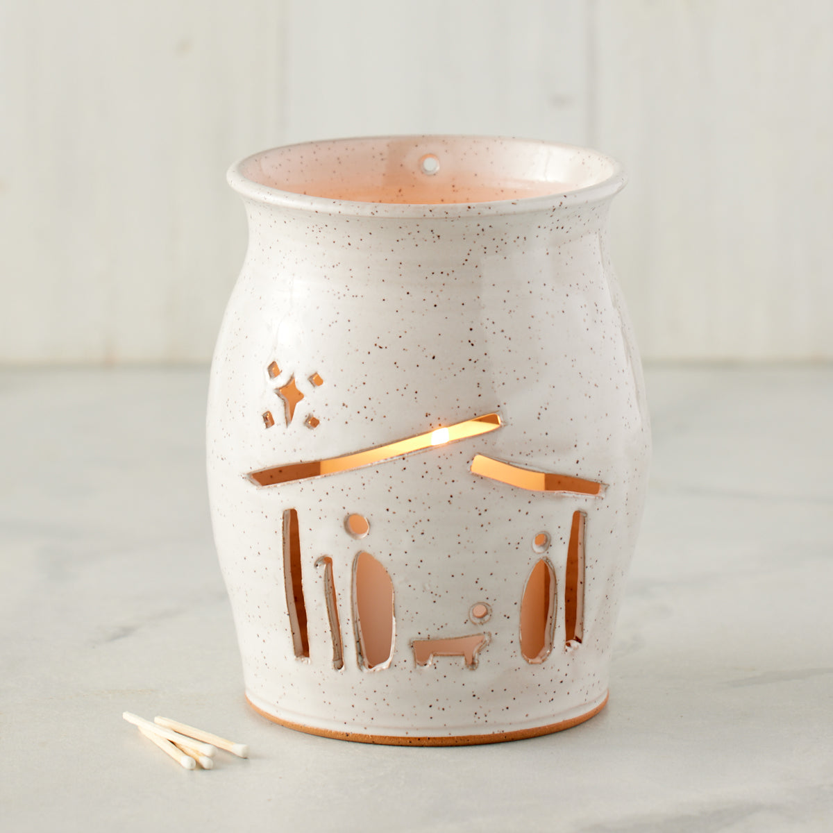 Pottery Nativity Luminary | North Carolina Christmas – Our State Store