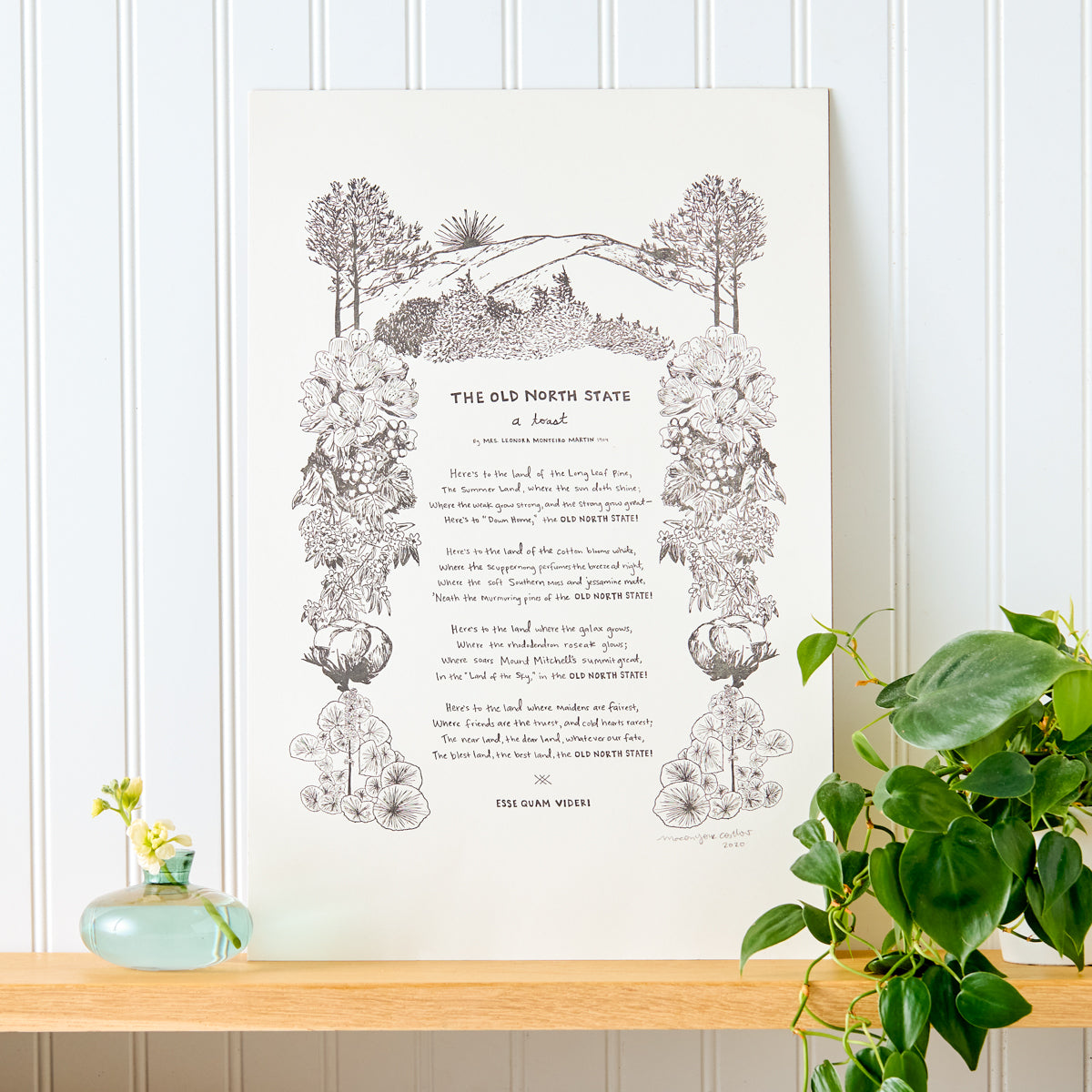 State Toast Letterpress Print | North Carolina Gifts – Our State Store