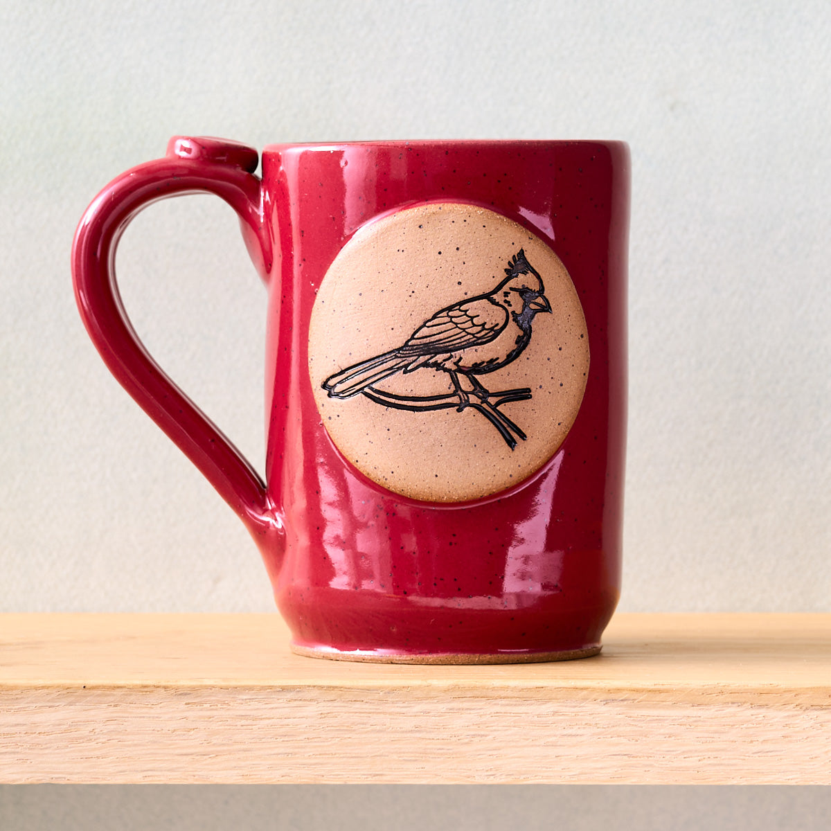 Red Cardinal Pottery Mug | North Carolina Pottery – Our State Store